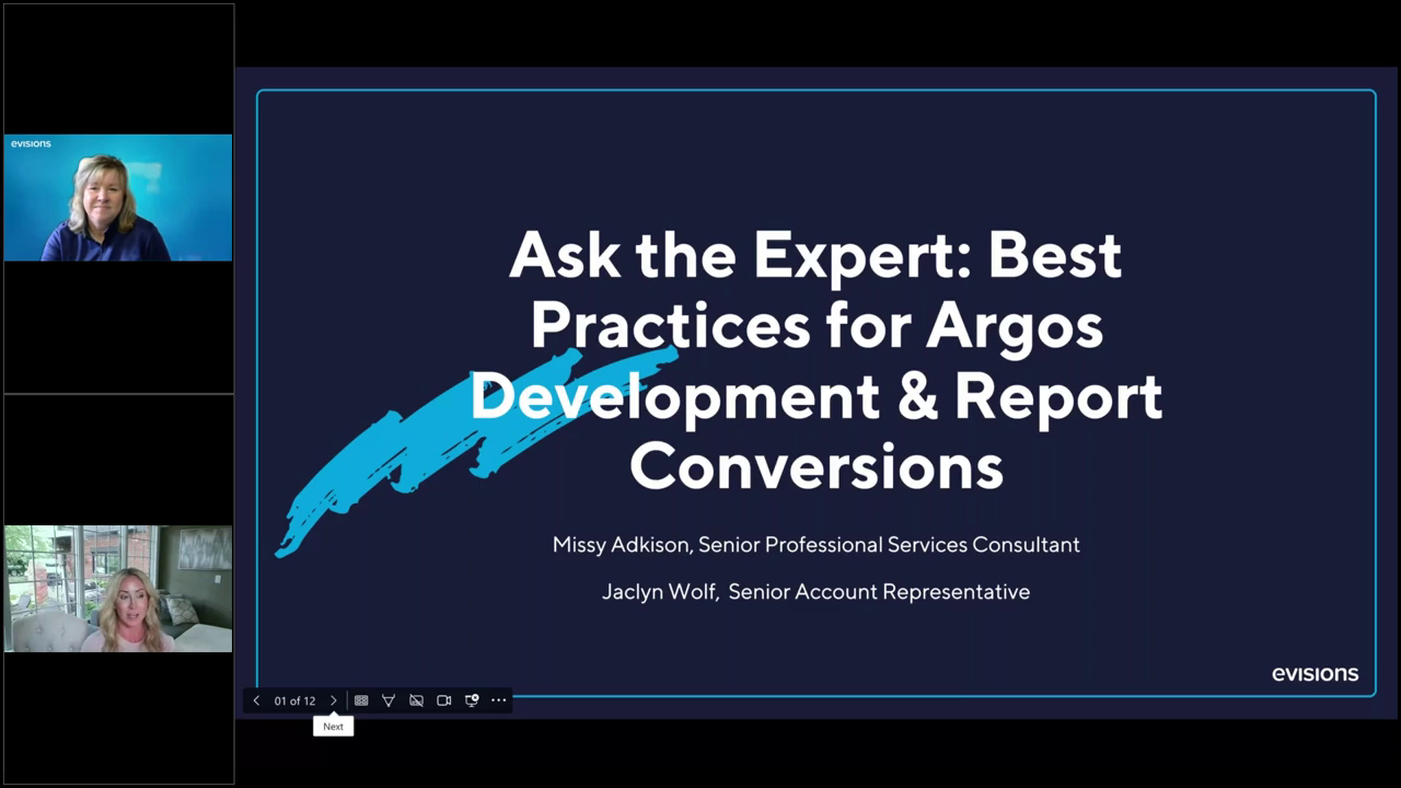 Ask the Expert: Best Practices for Argos Development & Report ...